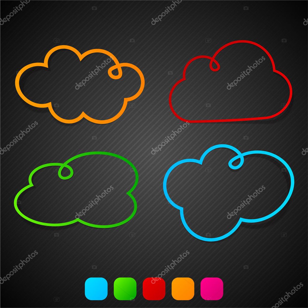 Speech notification paper frames. Stock Vector Image by ©Maxborovkov ...