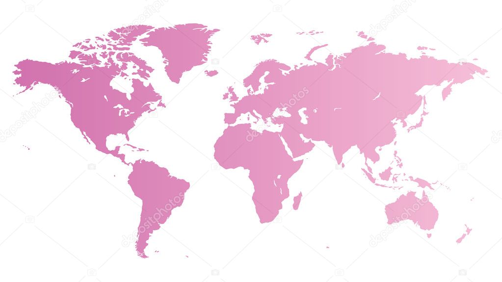 Pink World map — Stock Vector © ildogesto #6932210