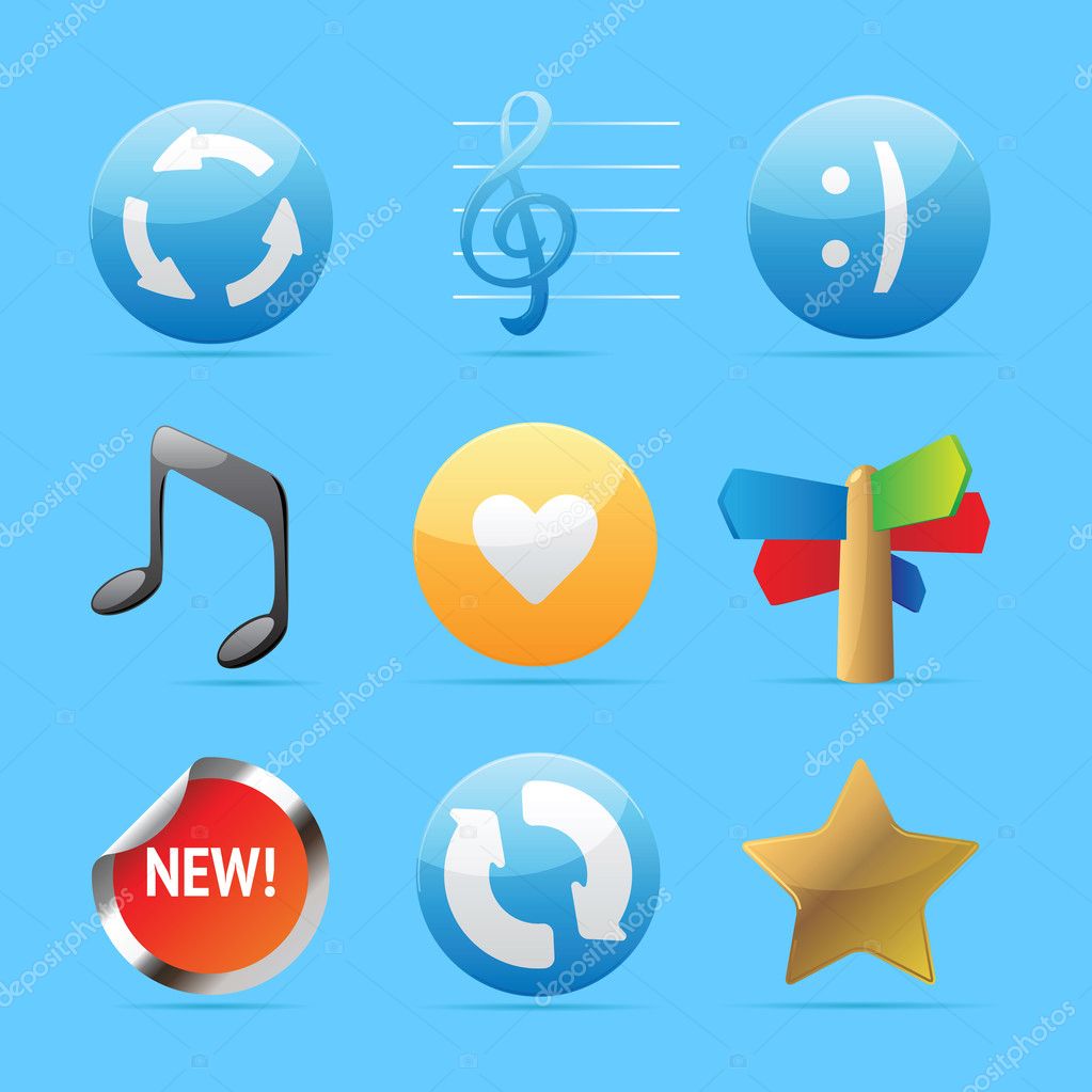 Icons for signs Stock Vector Image by ©ildogesto #7685936