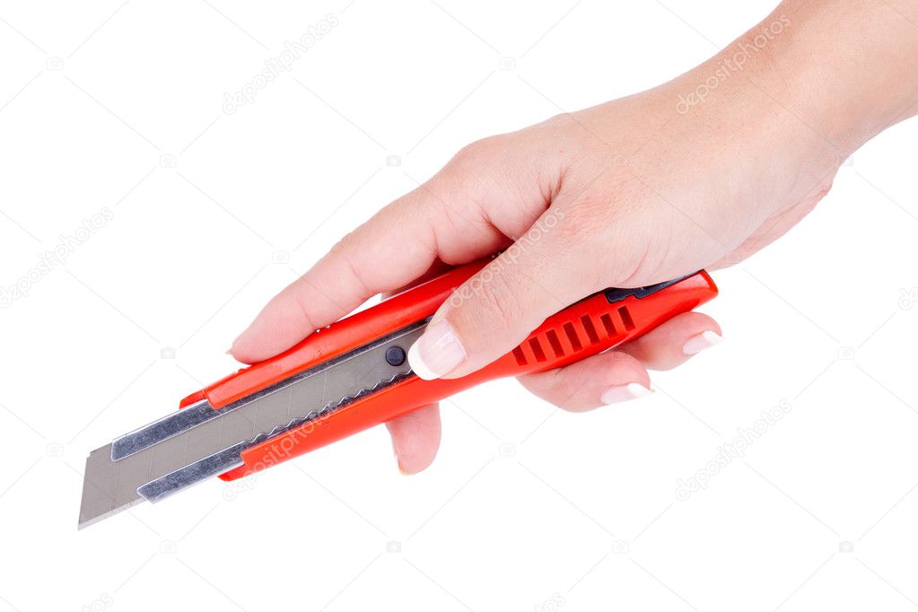 Découpe avec un cutter image libre de droit par zothen © #7500859
