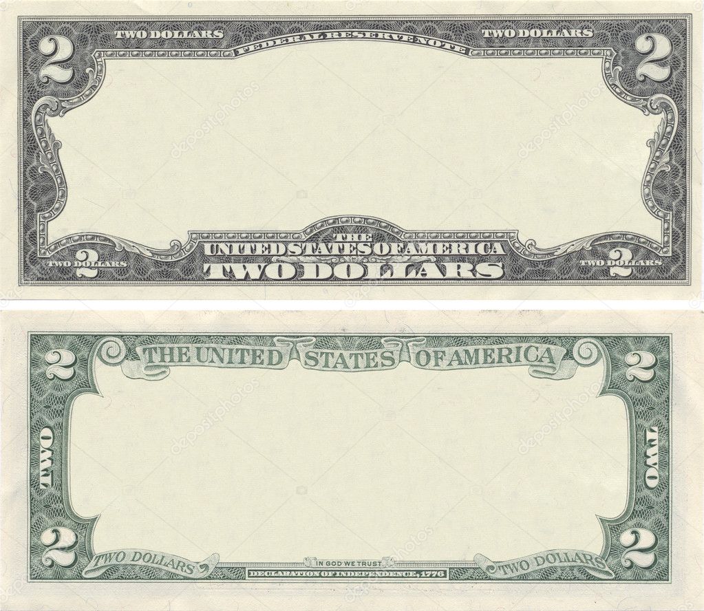 Clear 2 dollar banknote pattern for design purposes Stock Illustration ...