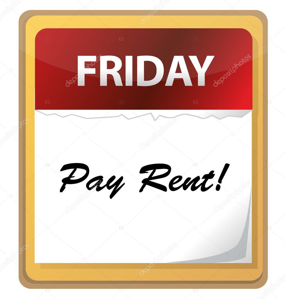 Calendar mark with Pay rent — Stock Photo © alexmillos #7107213