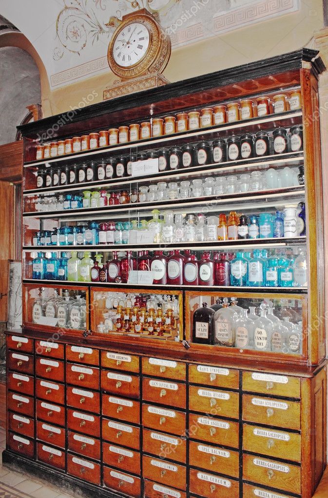Ancient drugstore in L'vov ⬇ Stock Photo, Image by © mallivan #7466982
