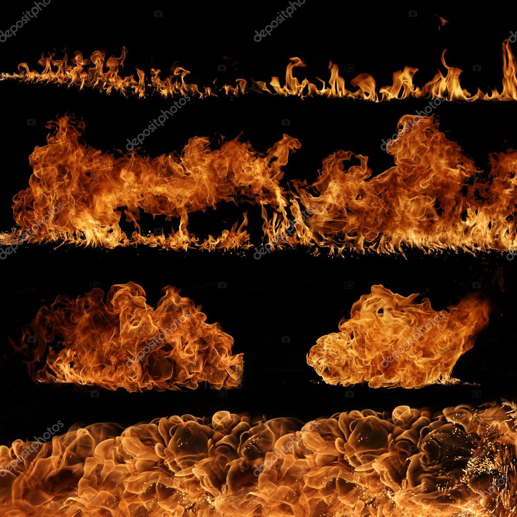 Real Fire flame collection Stock Photo by ©Kesu01 7205571