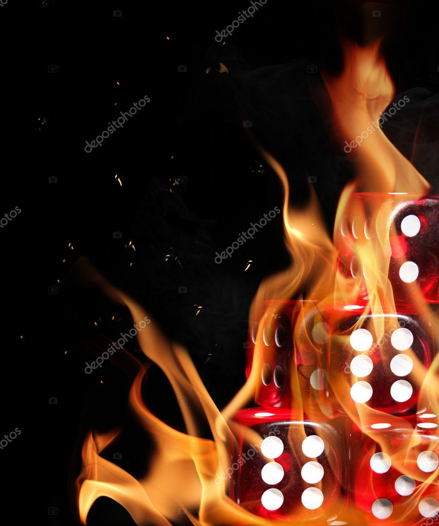 Red Flaming Dice