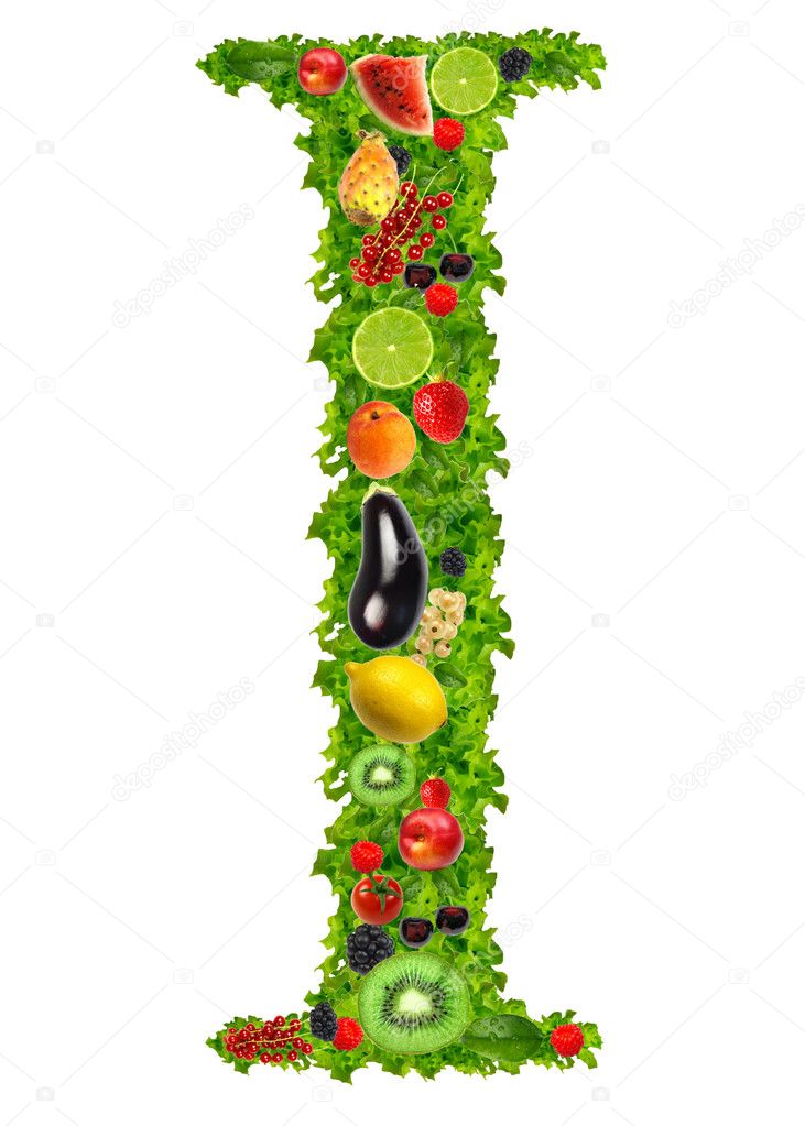 Fruit and vegetable letter i — Stock Photo © Kesu01 #7795175