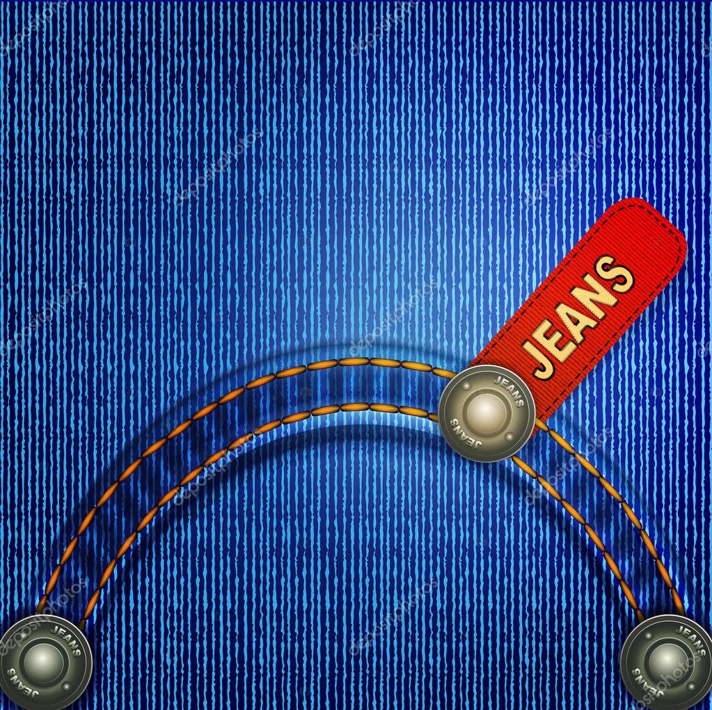 Vector background with red denim label stitching and rivets Stock ...
