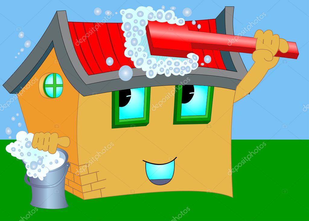 Wash cartoon house Stock Vector Image by ©rolaks #7177832