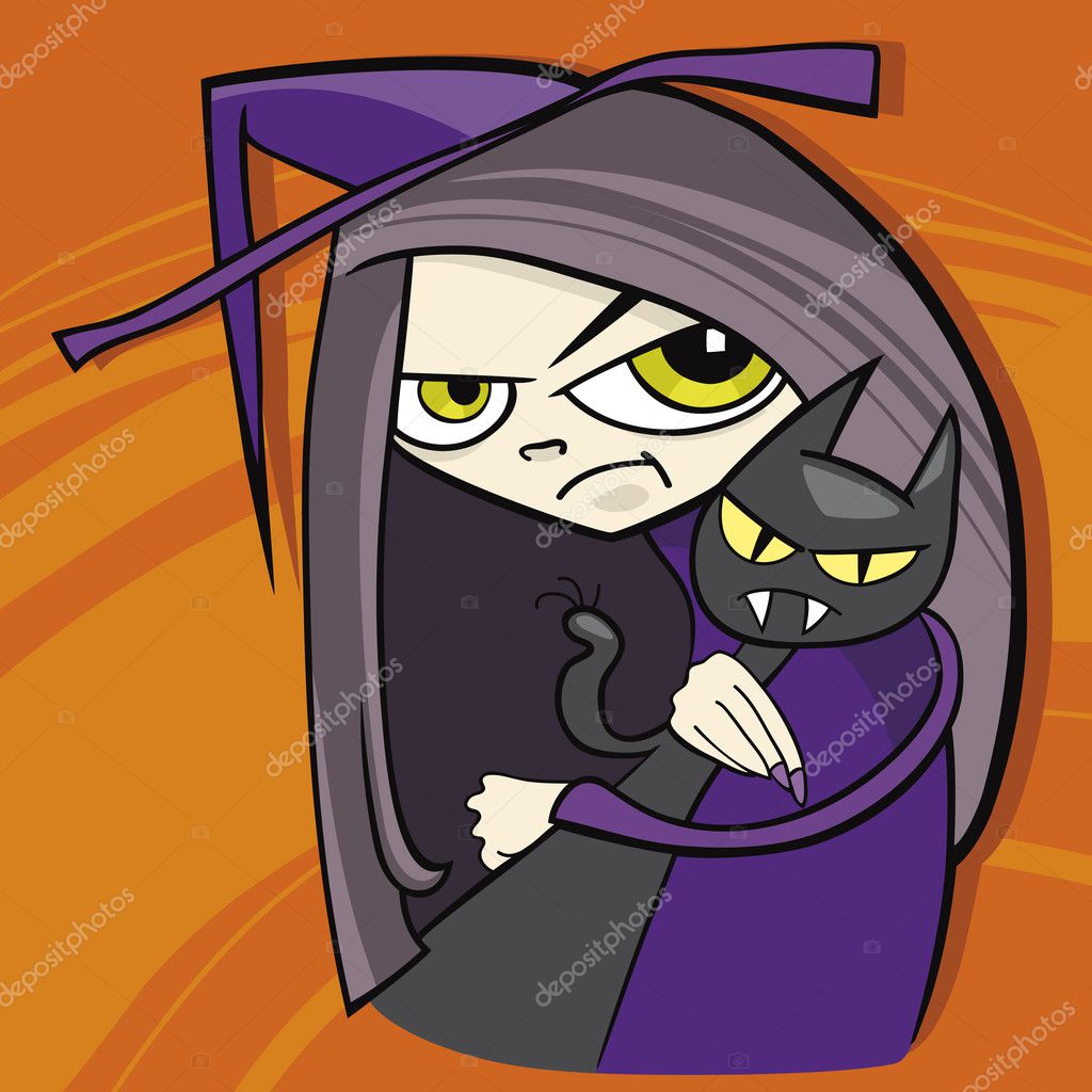 Cartoon witch Stock Vector Image by ©izakowski #7114125