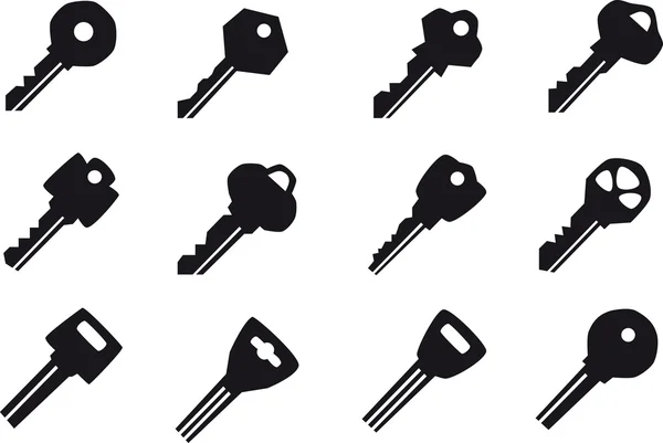 Klucze wektor czarny ikona Vector Art Stock Images | Depositphotos