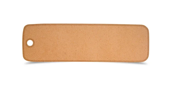 Blue talk tag recycled paper craft stick on white background Stock ...