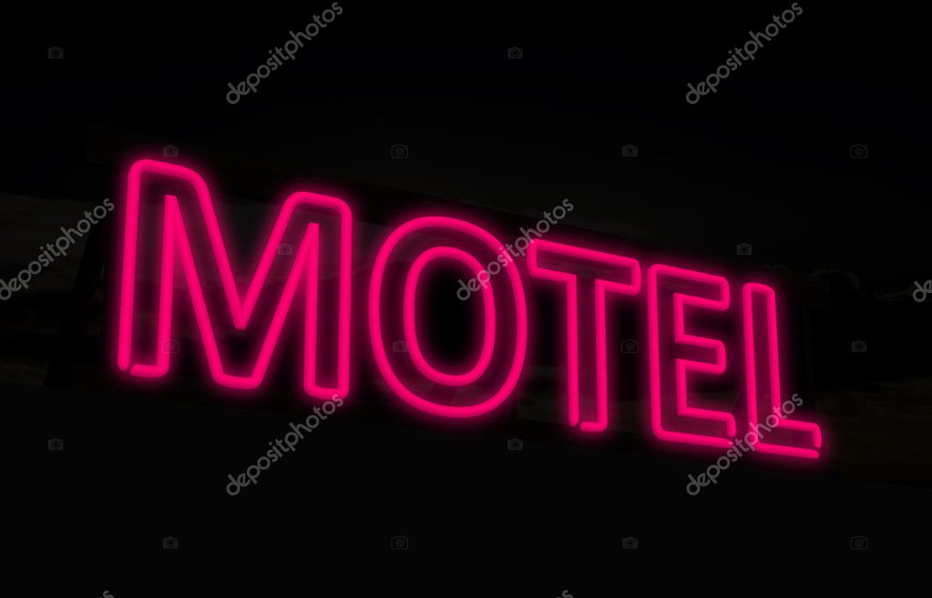 Neon motel sign — Stock Photo © Arbaes #6753937