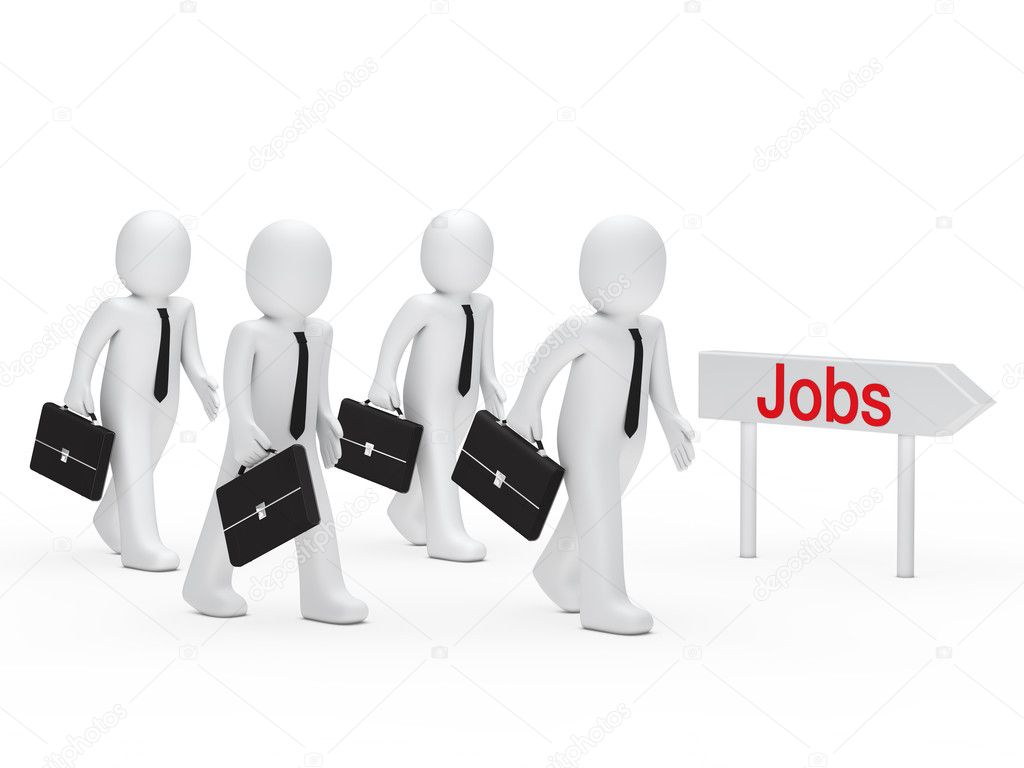 3d businessman run job — Stock Photo © Graphicgum #7211696