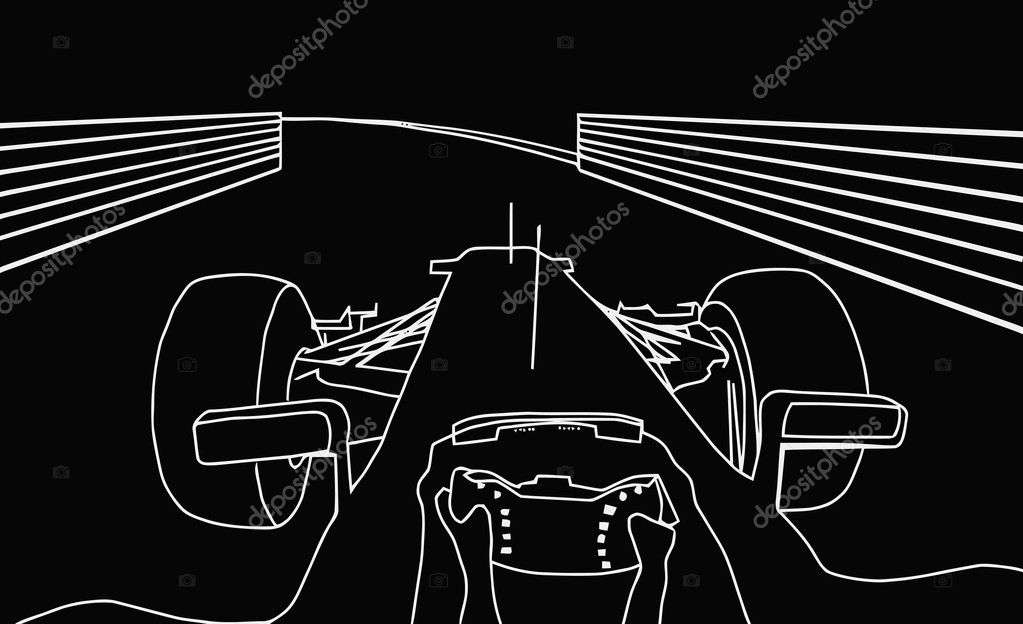 Silhouette F1 Cockpit View Stock Vector Image by ©CD123 #7547928