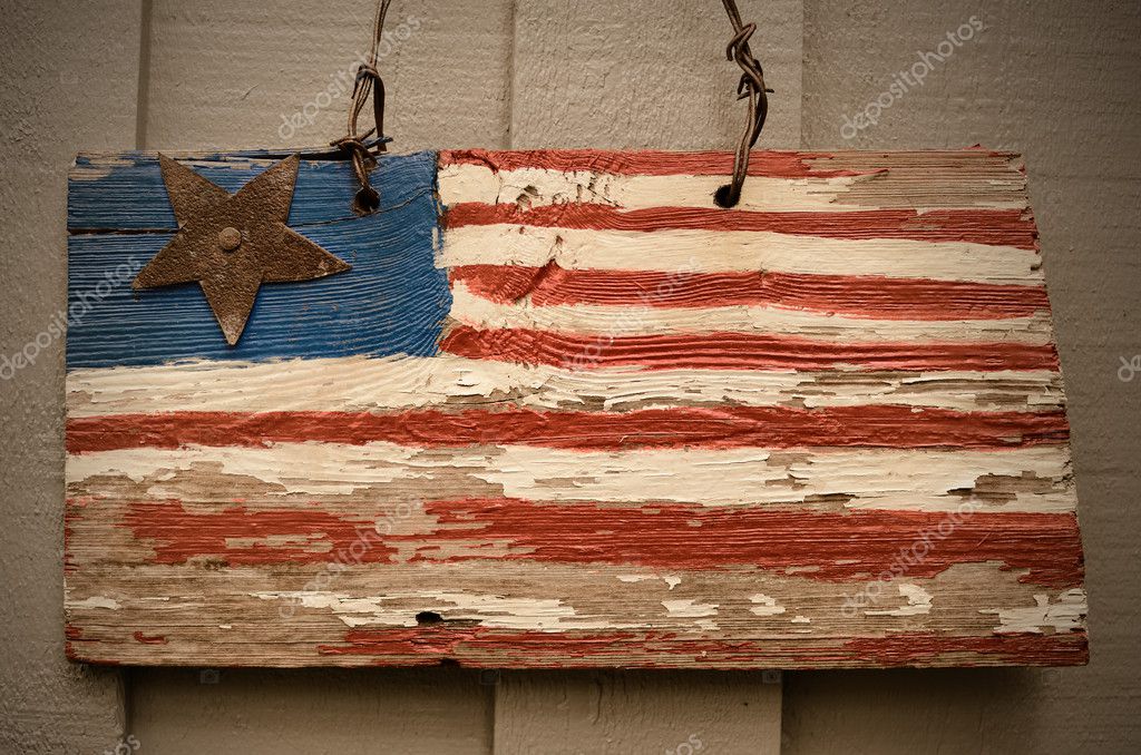 Rustic American Flag — Stock Photo © sepavone #7870805