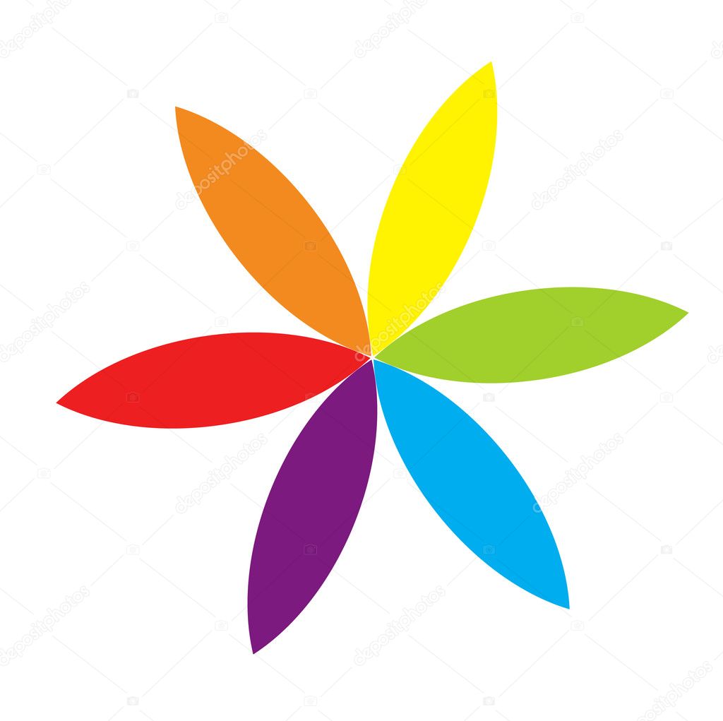 Six Leaf Flower Vector — Stock Vector © baavli #7401776