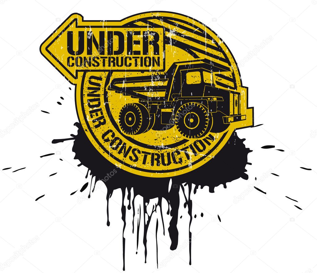 Under construction stamp Stock Vector Image by ©osipovev #6879693