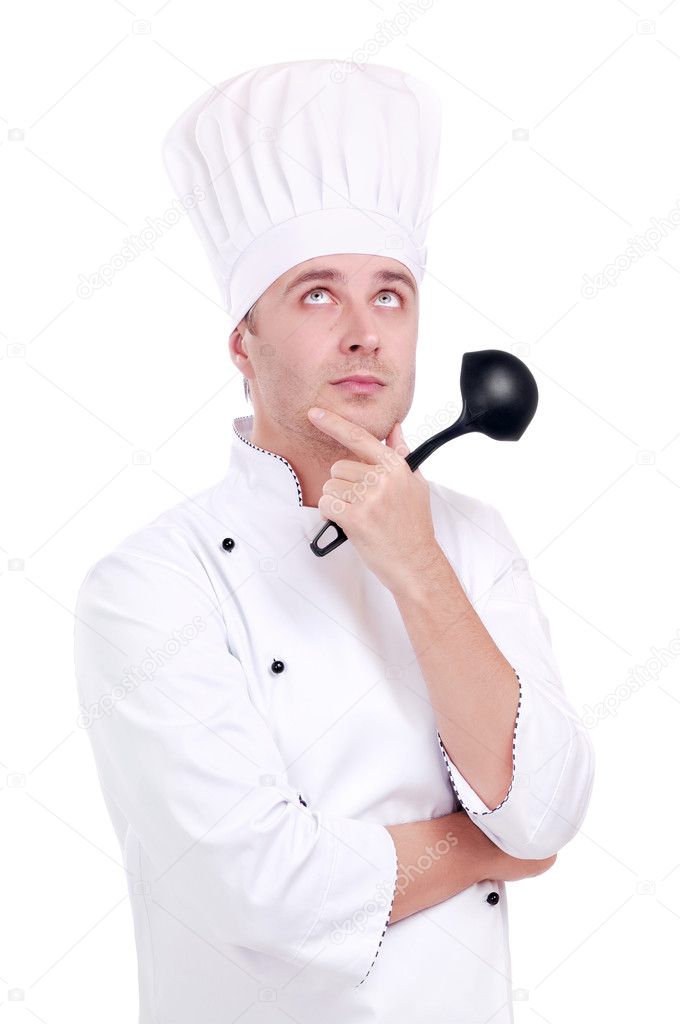 Chef pensando en nueva receta — Fotos de Stock © iagodina #7939935