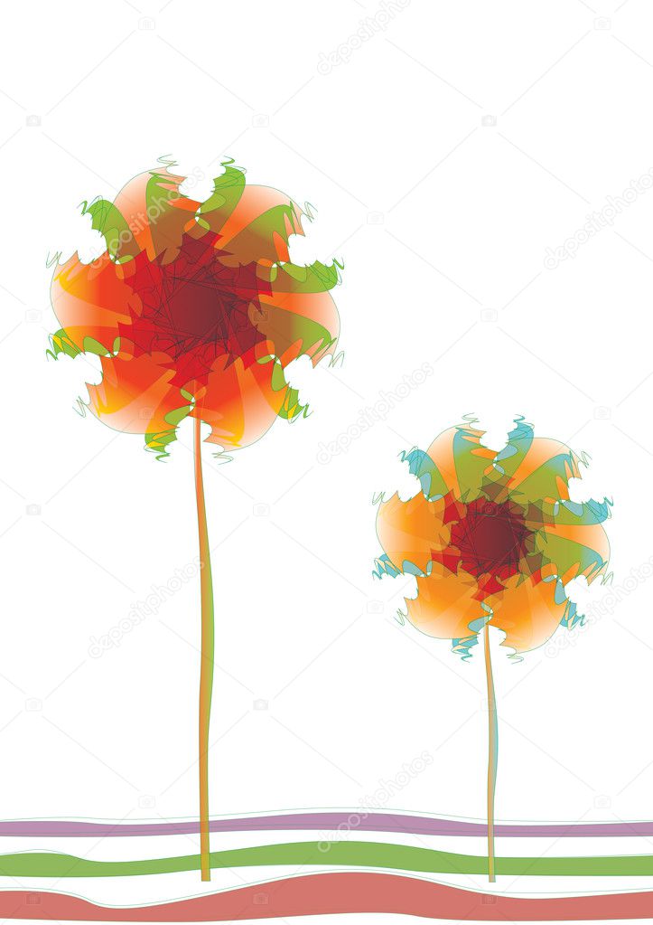 Two transparent flowers pattern — Stock Photo © magenjitsu #7178039