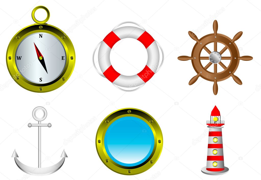 Sailing icons Stock Vector by ©konstsem 7321171