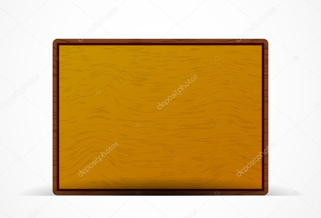 Vector wood plate Stock Vector by ©akomov 7147667