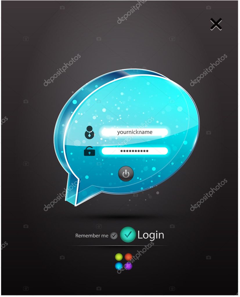 Vector login background Stock Vector Image by ©akomov #7237189
