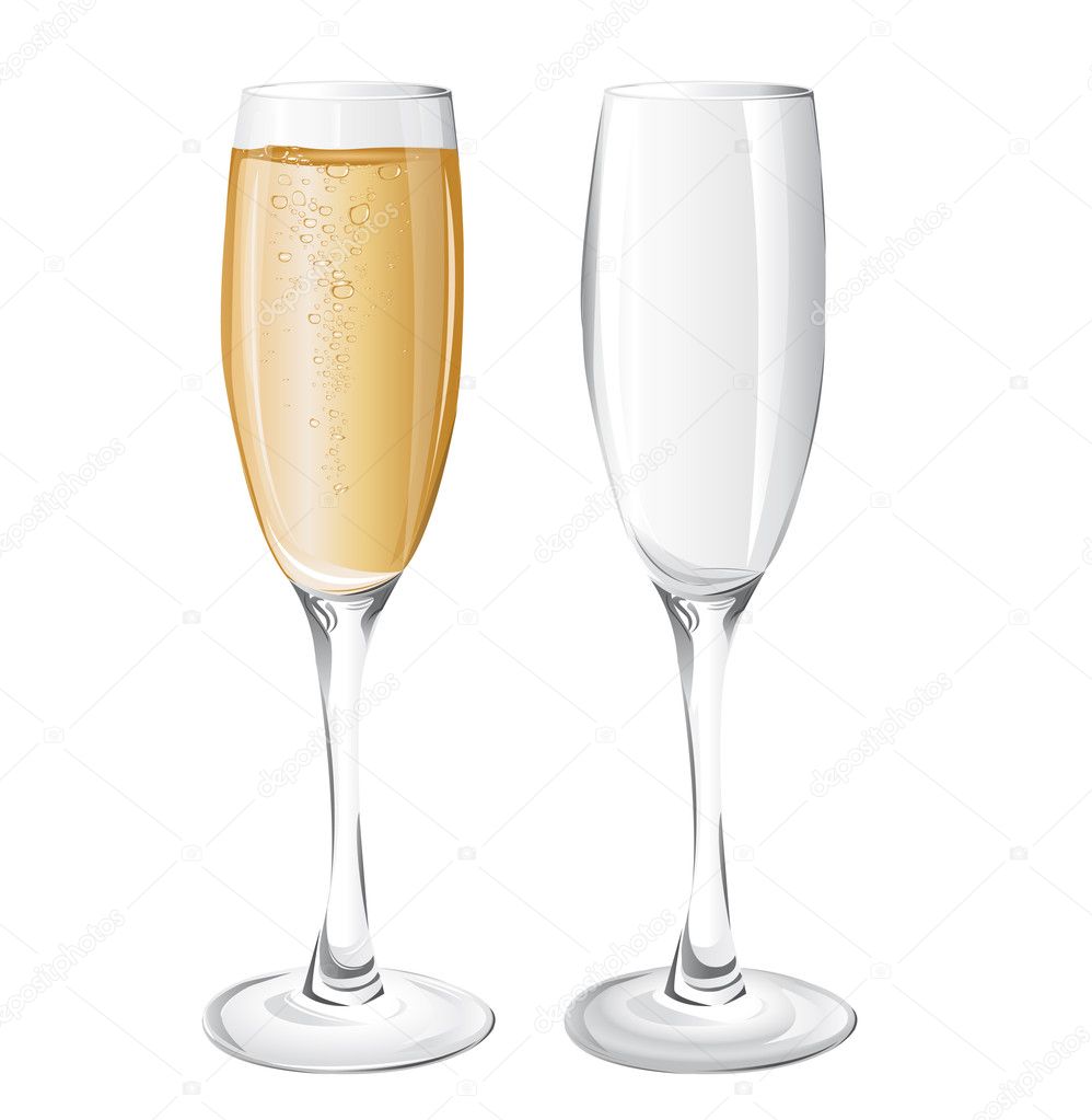 Champagne Glasses — Stock Vector © Lindwa 7884464