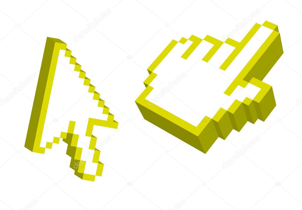 3d pointer cursors Stock Vector by ©grgroupstock 7621660