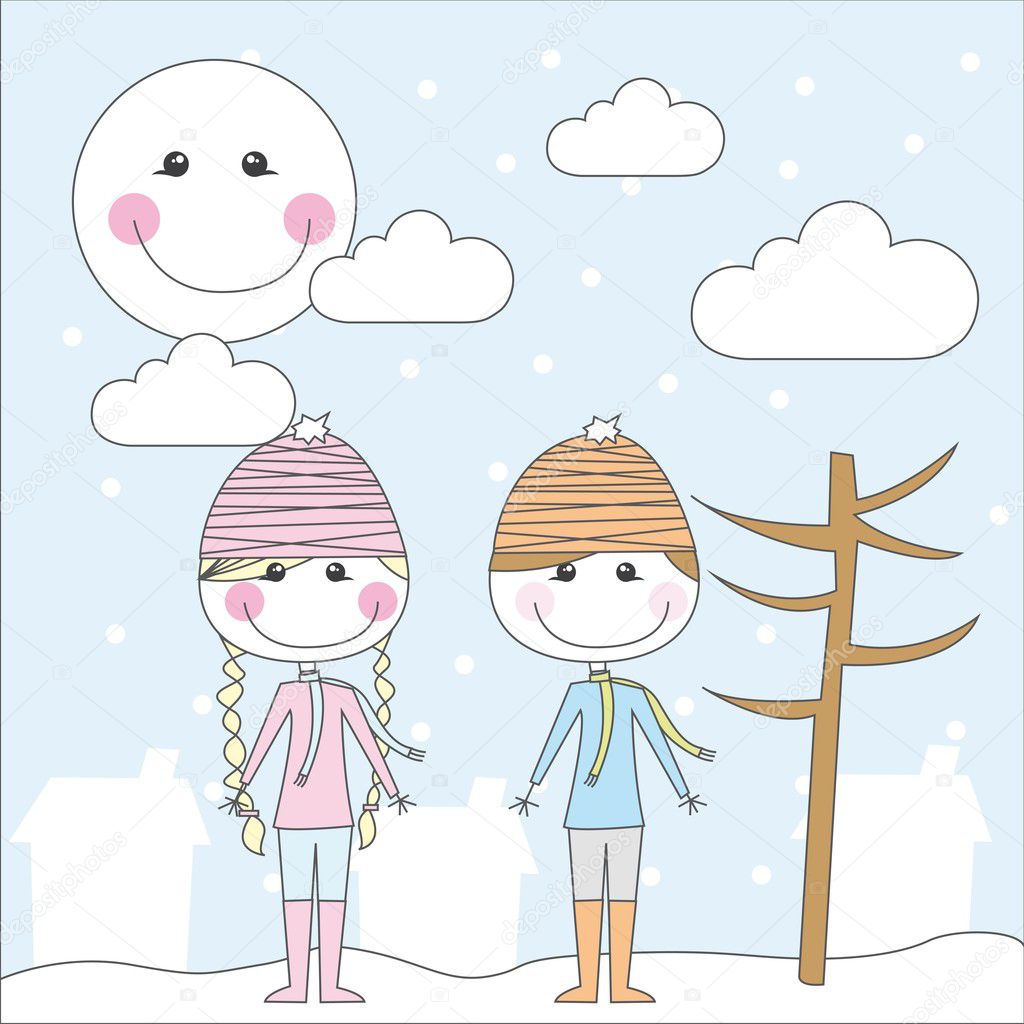 Winter cartoons — Stock Vector © grgroupstock #7909212