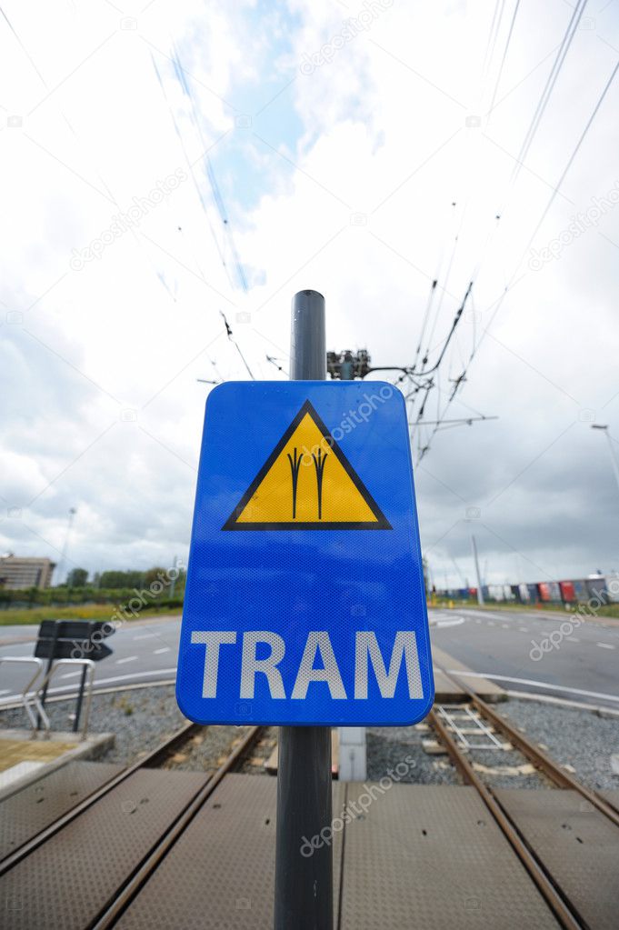 Tram crosses sign Stock Photo by ©ifeelstock 6839205