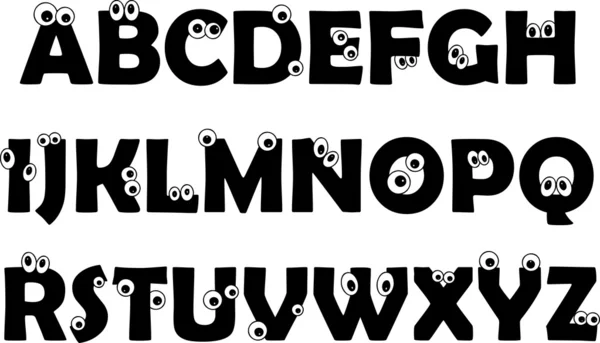 Letras con ojos Imágenes Vectoriales, Gráfico Vectorial de Letras con ...