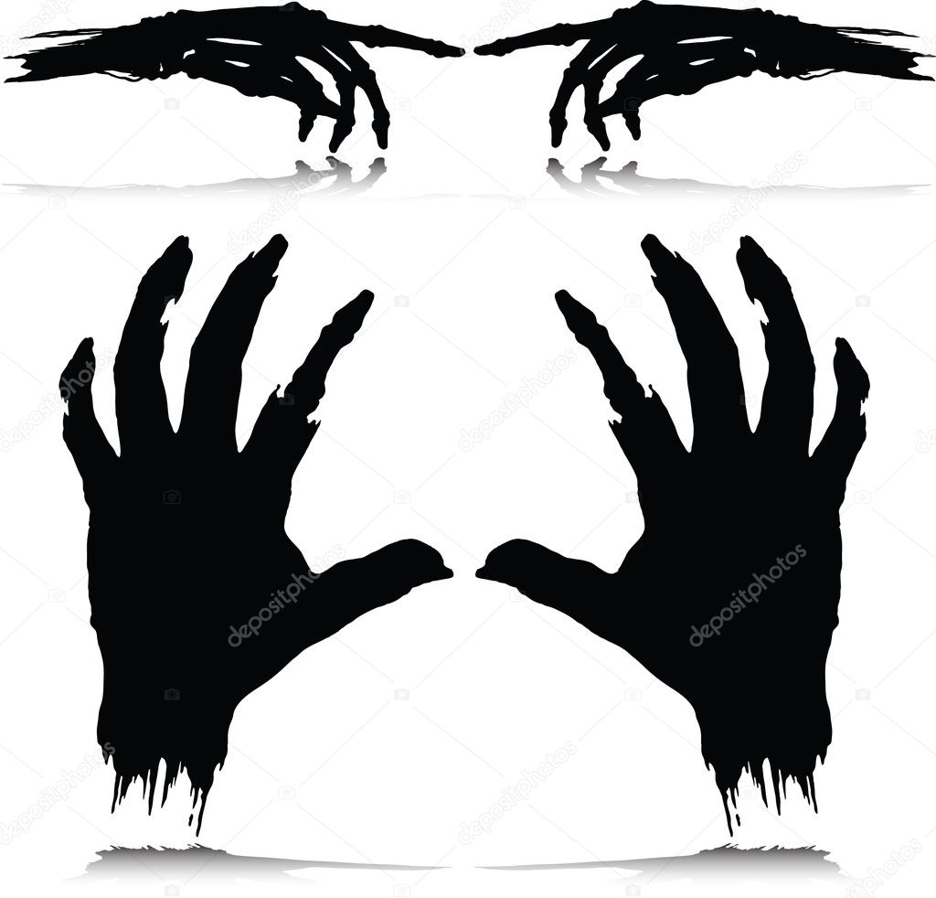 Monster hand silhouettes Stock Photo by ©drgaga 6945533