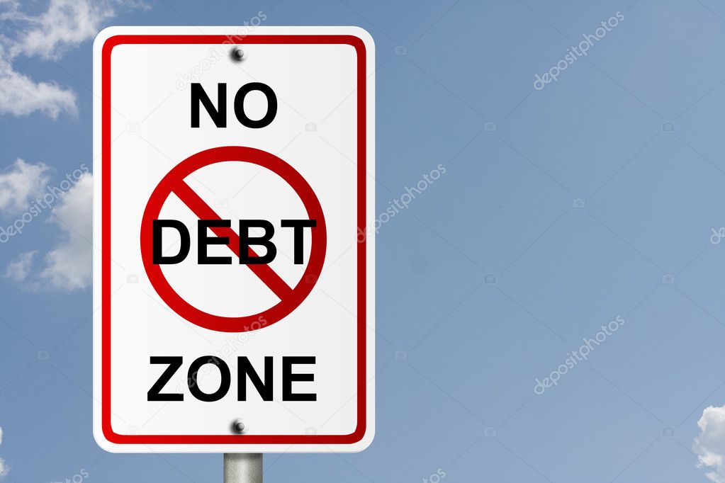 No Debt Zone — Stock Photo © karenr #7138058