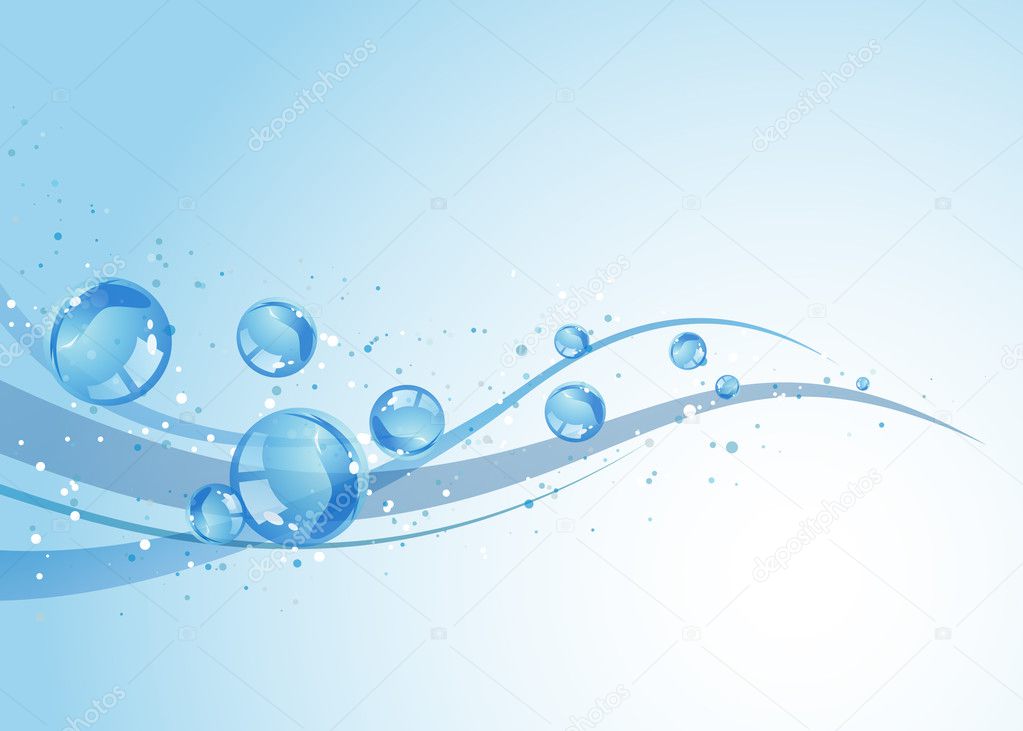 Water background, vector illustration Stock Vector by ©v-graphix 6814944
