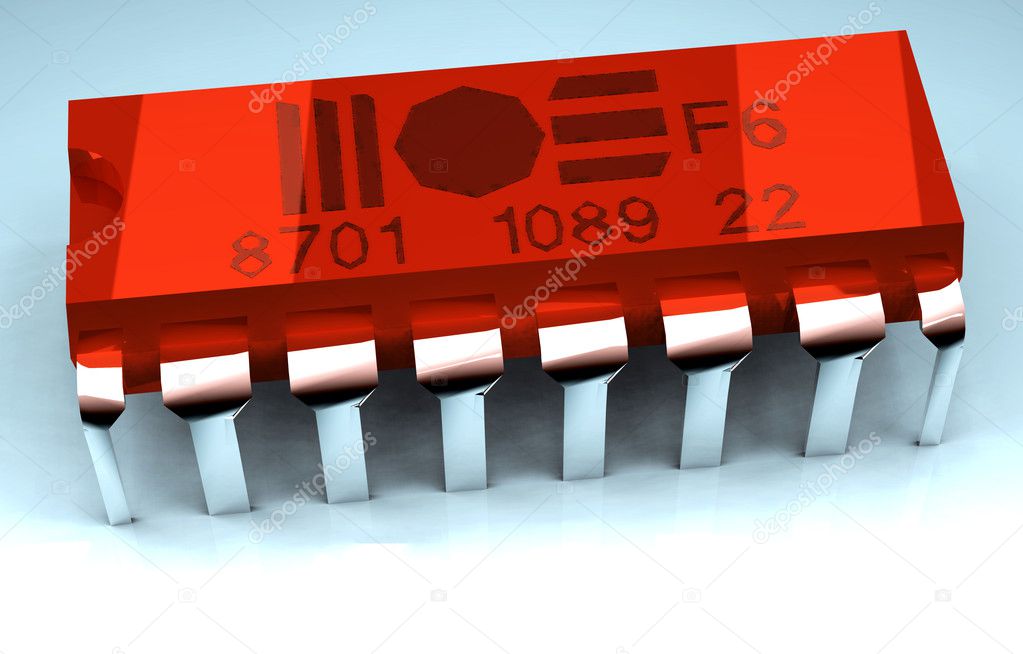 Electronic chip — Stock Photo © DarioStudios #7292582