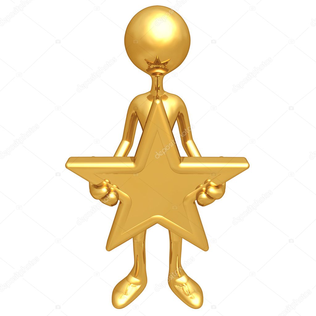 Hålla en guldstjärna — Stockfotografi © LuMaxArt #7931499