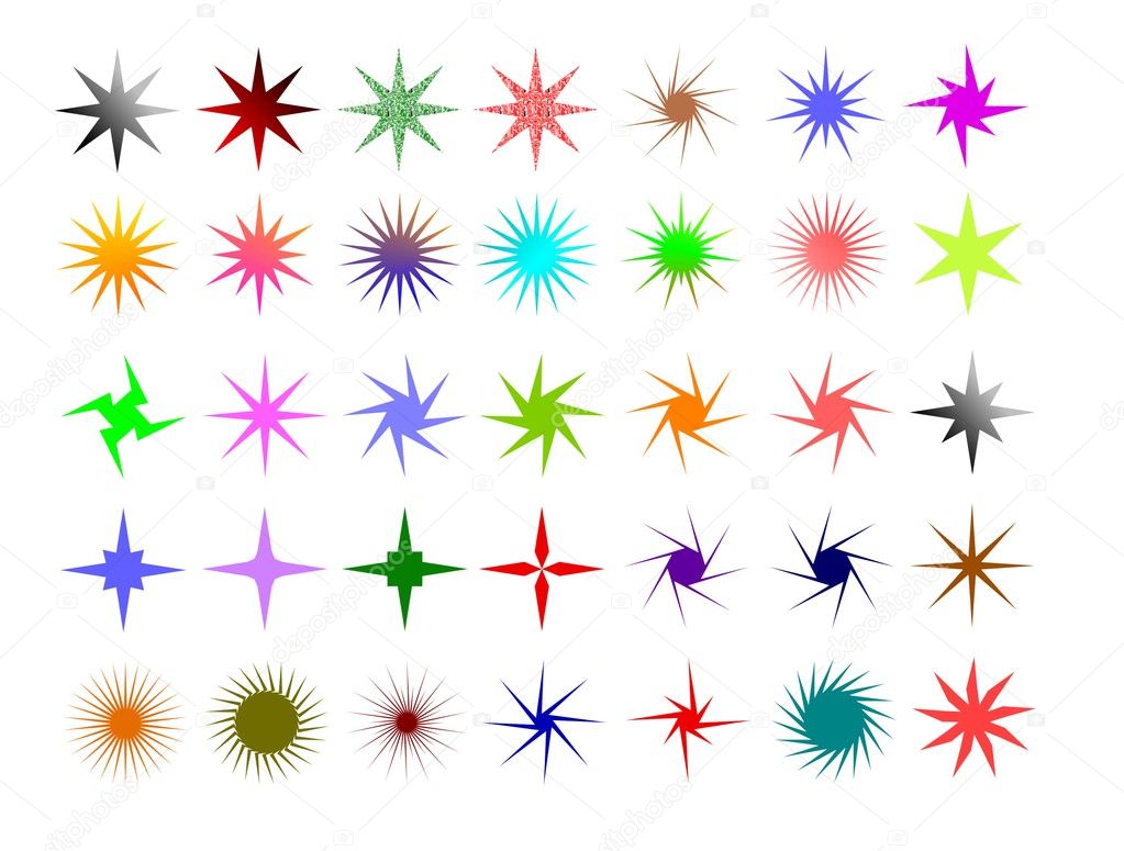 Different shaped stars — Stock Photo © snehitdesign #7820572