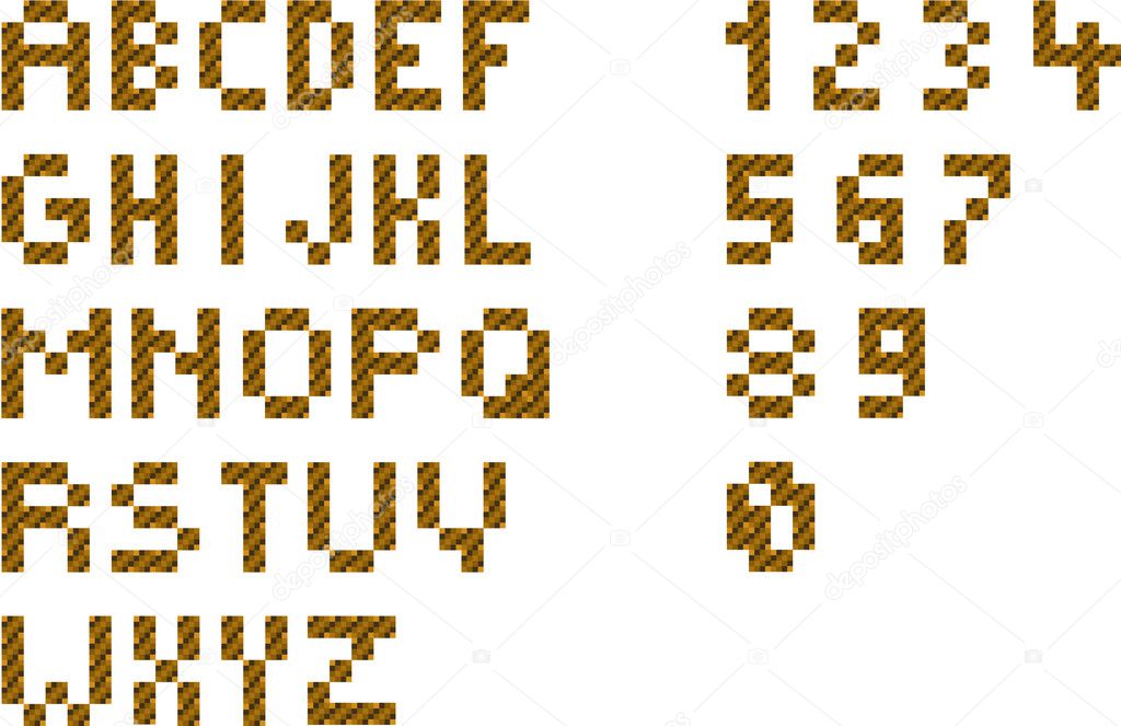 Alphabet and numbers Stock Vector Image by ©i3alda #7024986