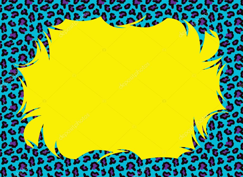 Cheetah border clip art | Pop Color Cheetah Fur Border — Stock Photo ...