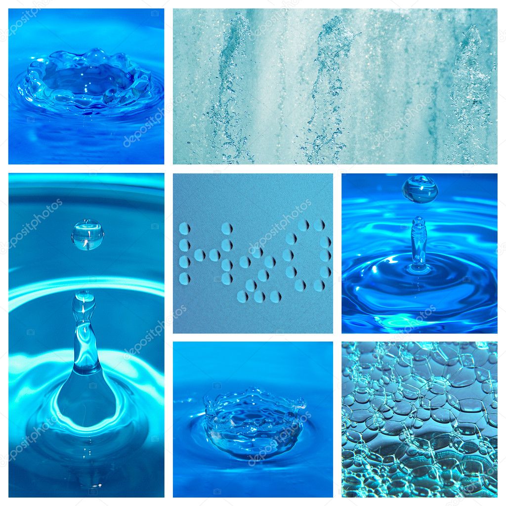 Water collage — Stock Photo © canebisca #7239761