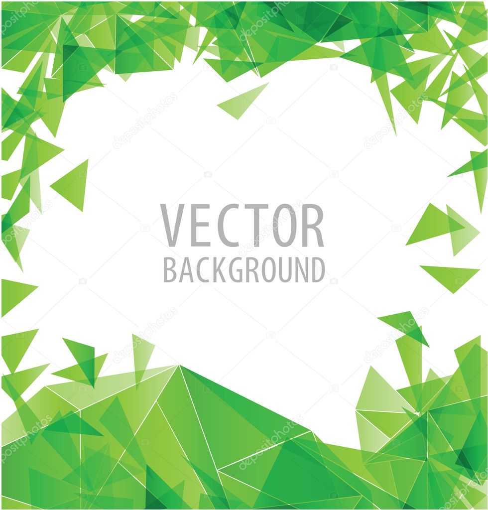 Green triangle abstract vector Stock Vector by ©Chuhail 7592297