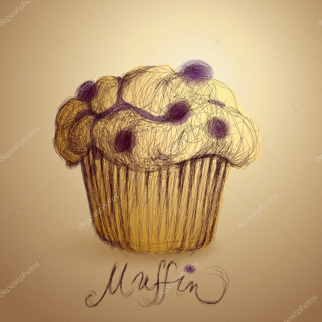 Blueberry Muffin Stock Vector Image By ©muamu 7167380