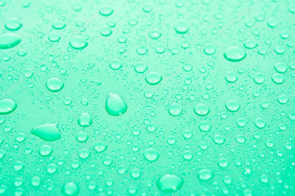Water Drops background with big and small drops Stock Photo by ...