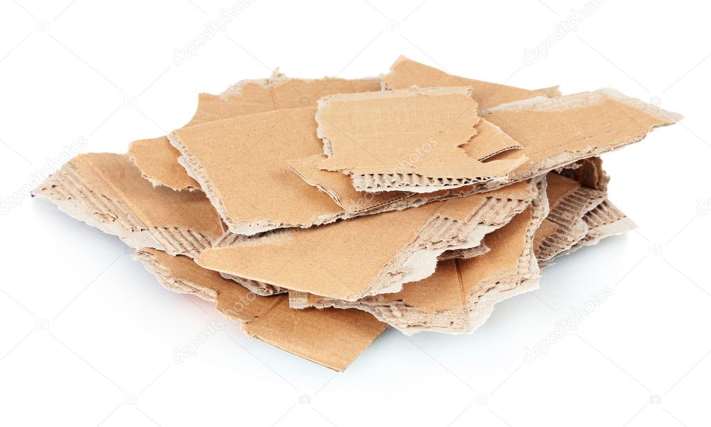 Cartón roto aislado en blanco — Fotos de Stock © belchonock #7623043