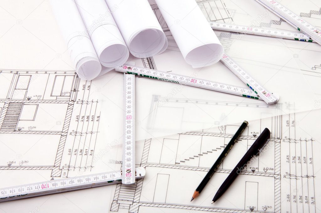 Architecture planning a building — Stock Photo © thorstenschmitt #7339112