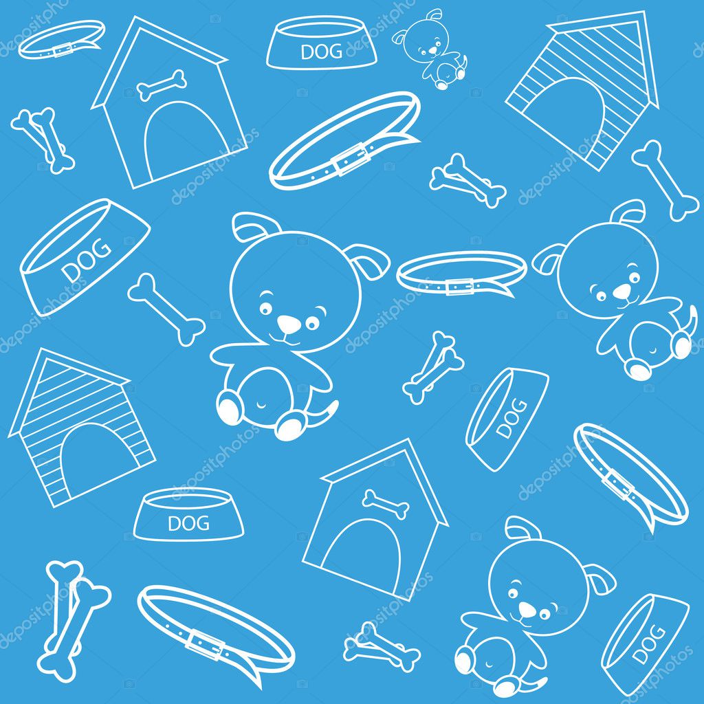 Blue funny background Stock Vector Image by ©Semenchenko #6754223