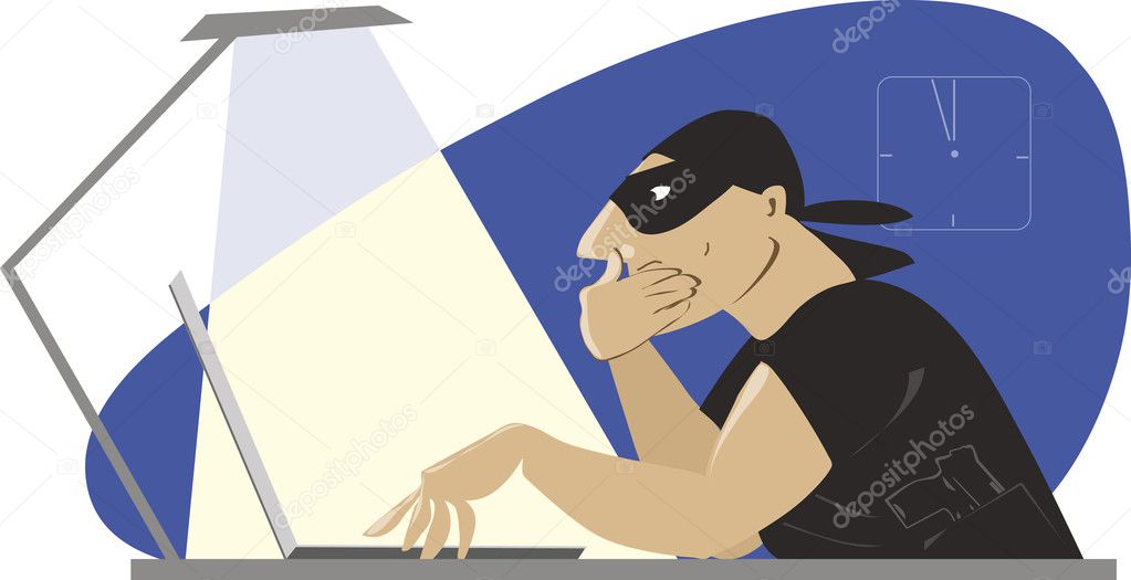 Internet robber — Stock Vector © V.G. #6830087 Internet robber — Stock Vector © V.G. #6830087