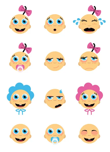 Funny baby faces Vector Art Stock Images | Depositphotos