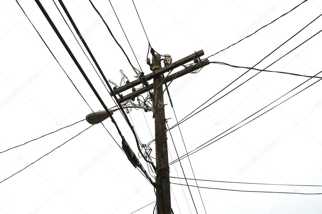 Line pole in white back — Stock Photo © prill #7297593