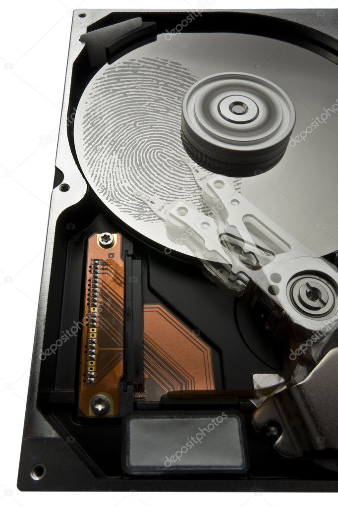 Hard disk and fingerprint Stock Photo by ©prill 7385025